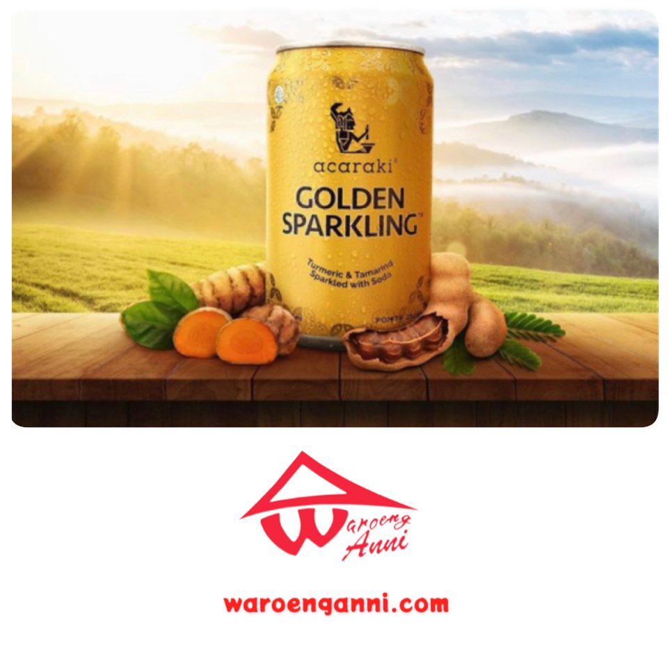 Acaraki Golden Sparkling Turmeric & Tamarind Sparkled with Soda, 320 ml