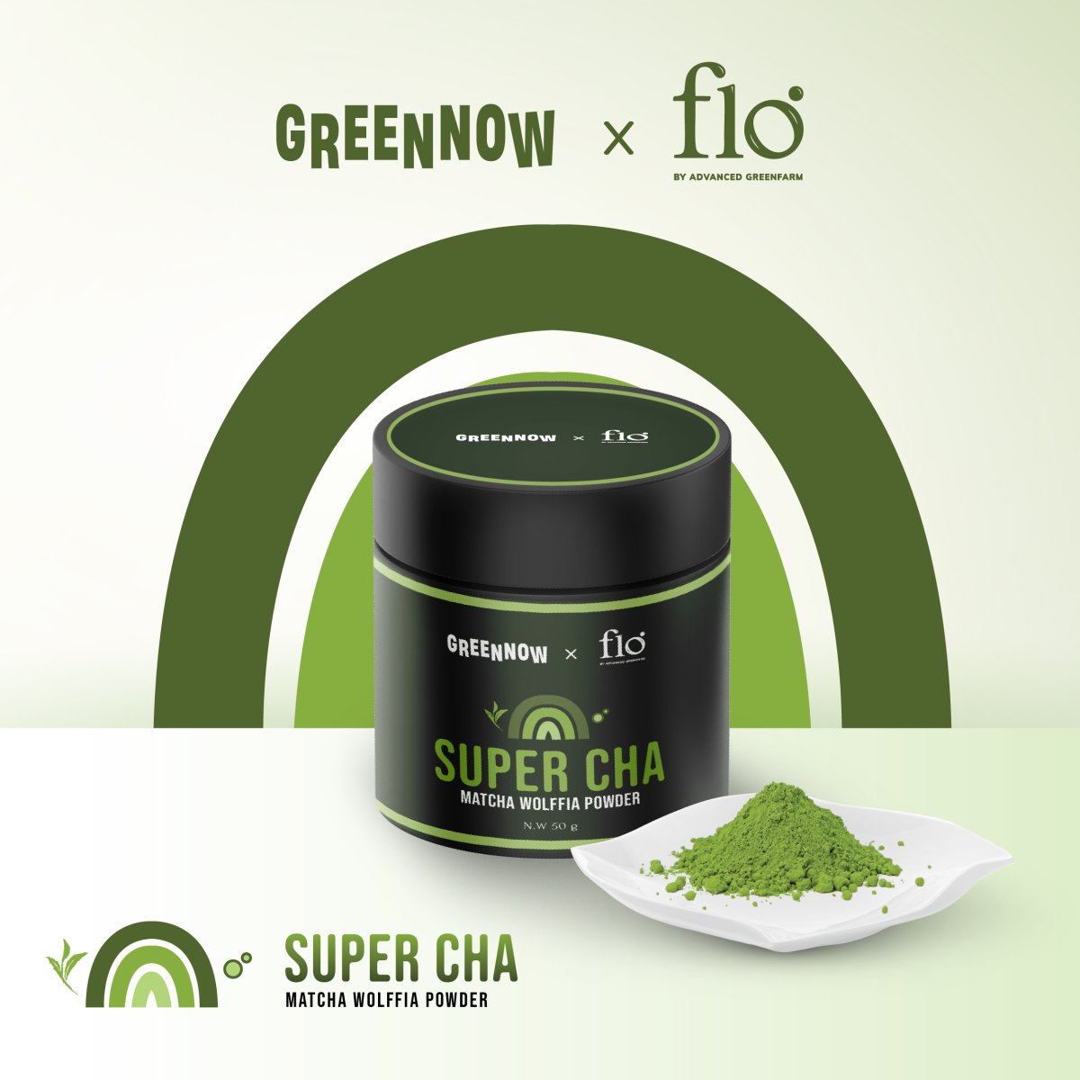 Greennow Super Cha Matcha Wolffia Powder ขนาด 50 กรัม มัทฉะ + ผำฉะ ...