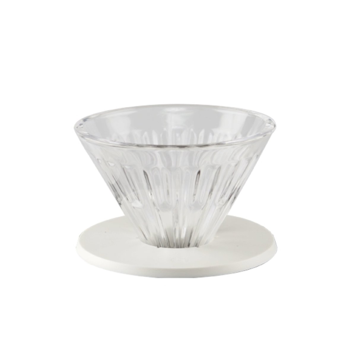 Time More Crystal Eye Glass Dripper 02 PC Holder White