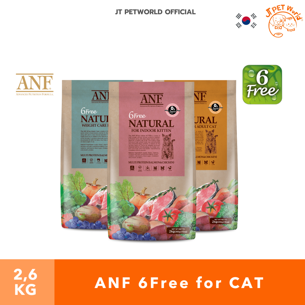 ANF Cat 6Free อาหารแมว สูตรออร์แกนิค