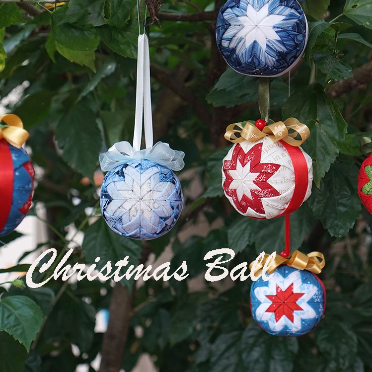 No sew Quilted Christmas Ball - quilt-republic