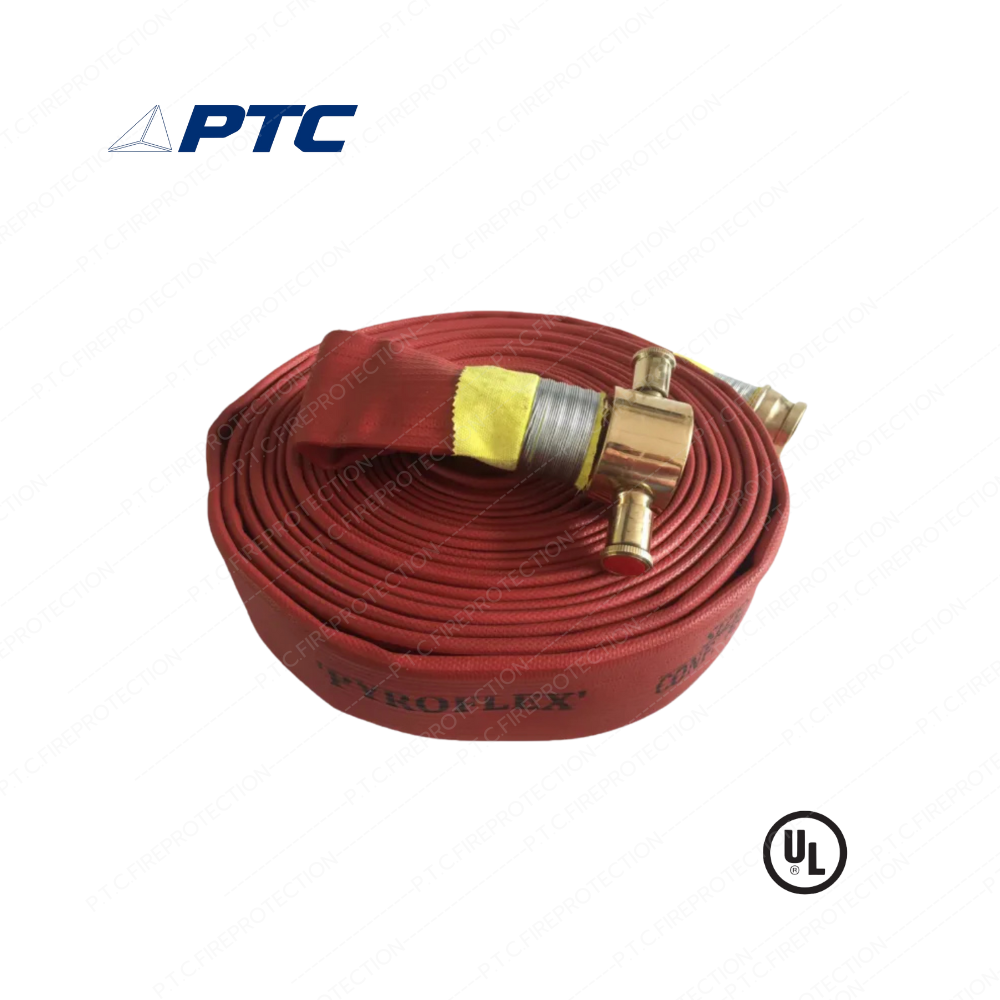 สายส่งน้ำดับเพลิง ชนิดยางไนไตรล์ ยี่ห้อ Pyroflex (แดง)