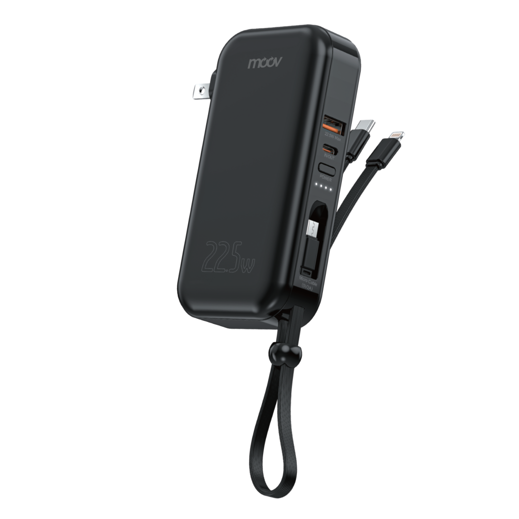 MOOV PB03 พาวเวอร์แบงค์ 10000mAh Built-in POWER BANK