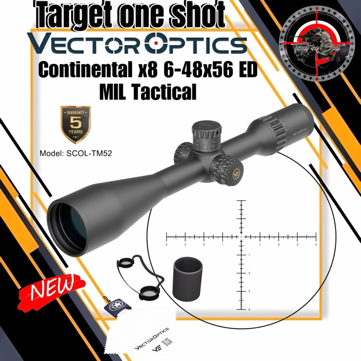 Vector optics Continental x8 6-48x56 ED MIL Tactical