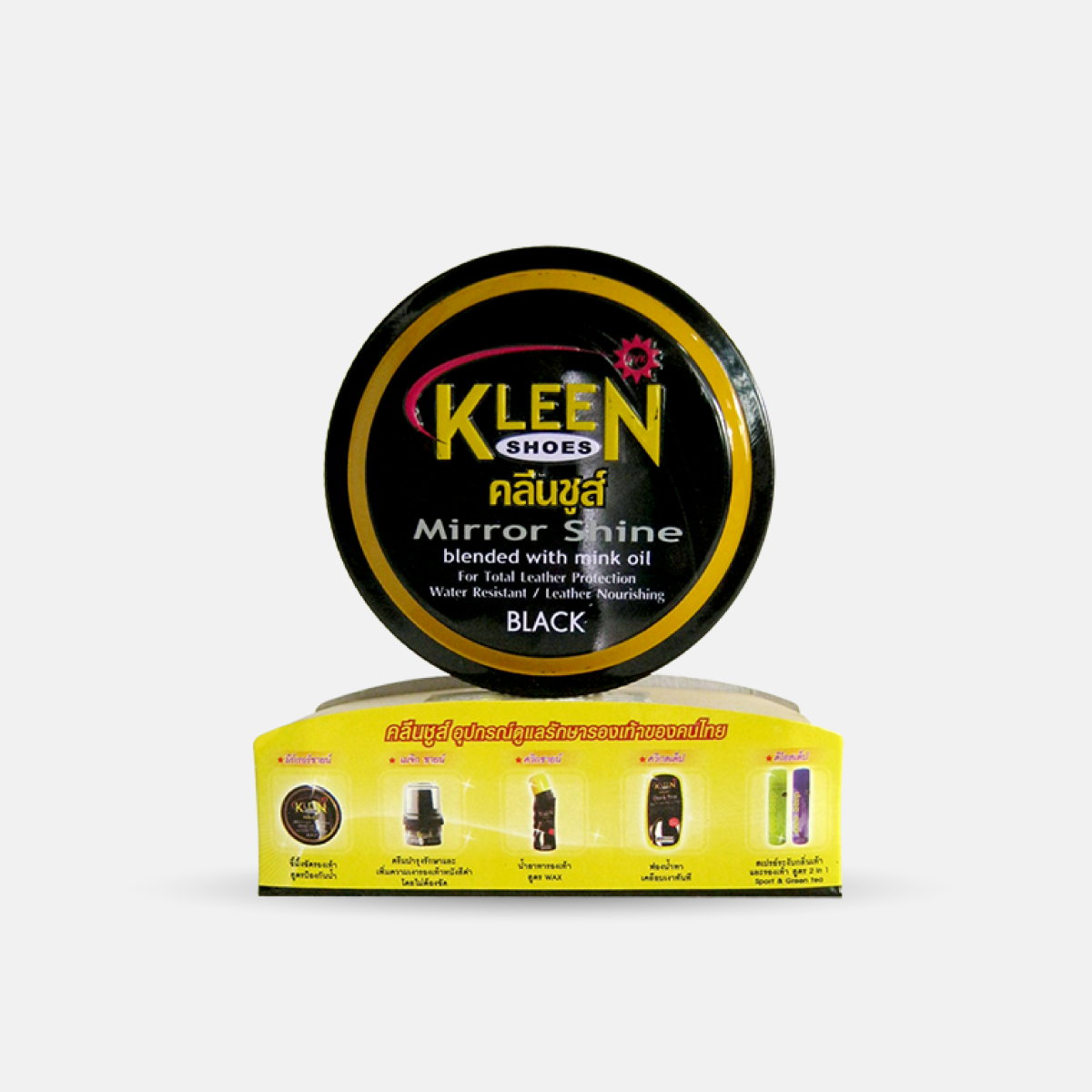 Kleen Shoes Mirror Shine 60ml. and Shoe Brush