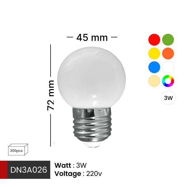 DNER LED G45 3W E27