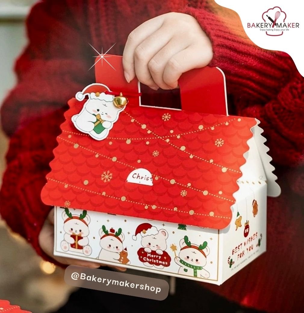 กล่องหูหิ้วทรงบ้าน X'mas 5 ใบ