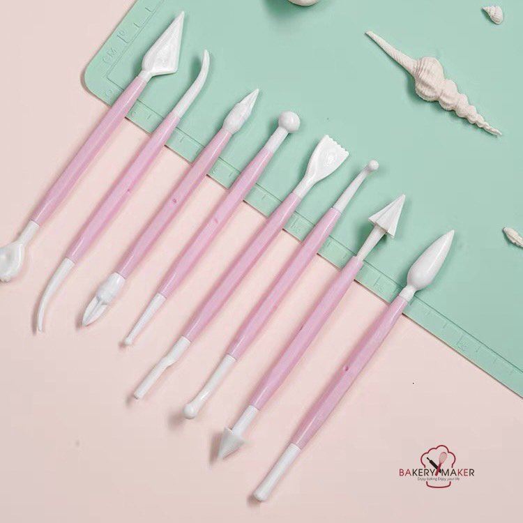 เซ็ทอุปกรณ์ ฟองดองท์ 8 ชิ้น Modeling Tools set 8 pcs.