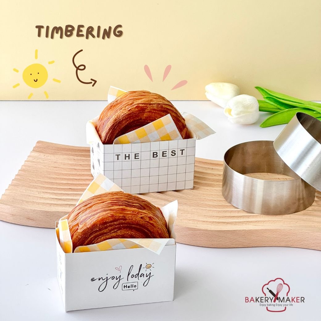 ถาดกระดาษคราฟท์/กล่องขนม Timber Ring 10 ใบ - bakerymakershop