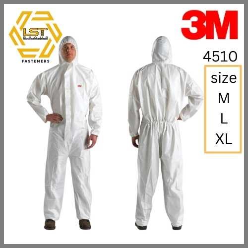 3M รุ่น 4510 Size M, L, XL ชุดป้องกันสารเคมี เหมาะสำหรับห้องปราศจาก ...