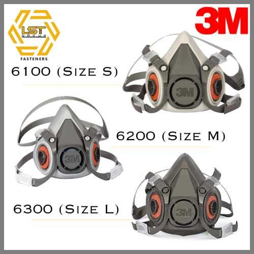 3M หน้ากากครึ่งหน้า Series 6000 (6100, 6200, 6300) ฟรี! กระเป๋าคาดเอว 3M (ไม่รวมกรอง)