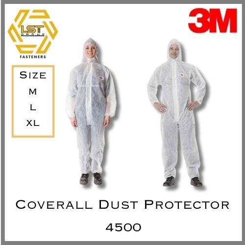 3M Model 4500, size M, L, XL, Coverall for protection against dust and ...