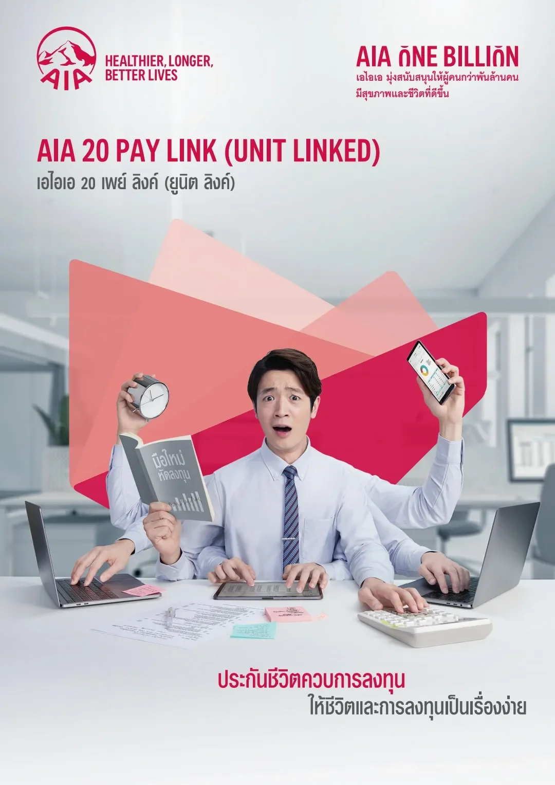 ประกันชีวิตควบการลงทุน AIA 20 Pay Link (Unit Linked)