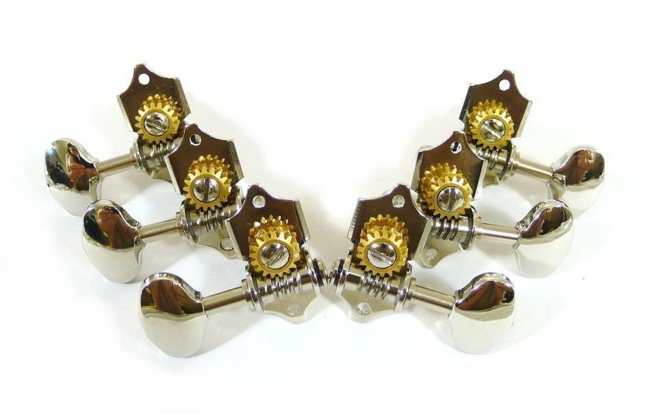 Open Gear Nickel Plated Slotted Machine Heads - acousticvilla