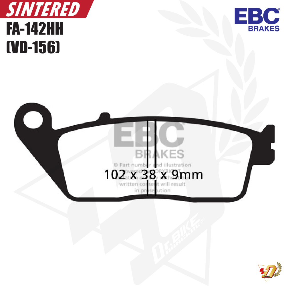 ผ้าเบรค EBC FA142HH สำหรับ CB500F/CB650 (F)