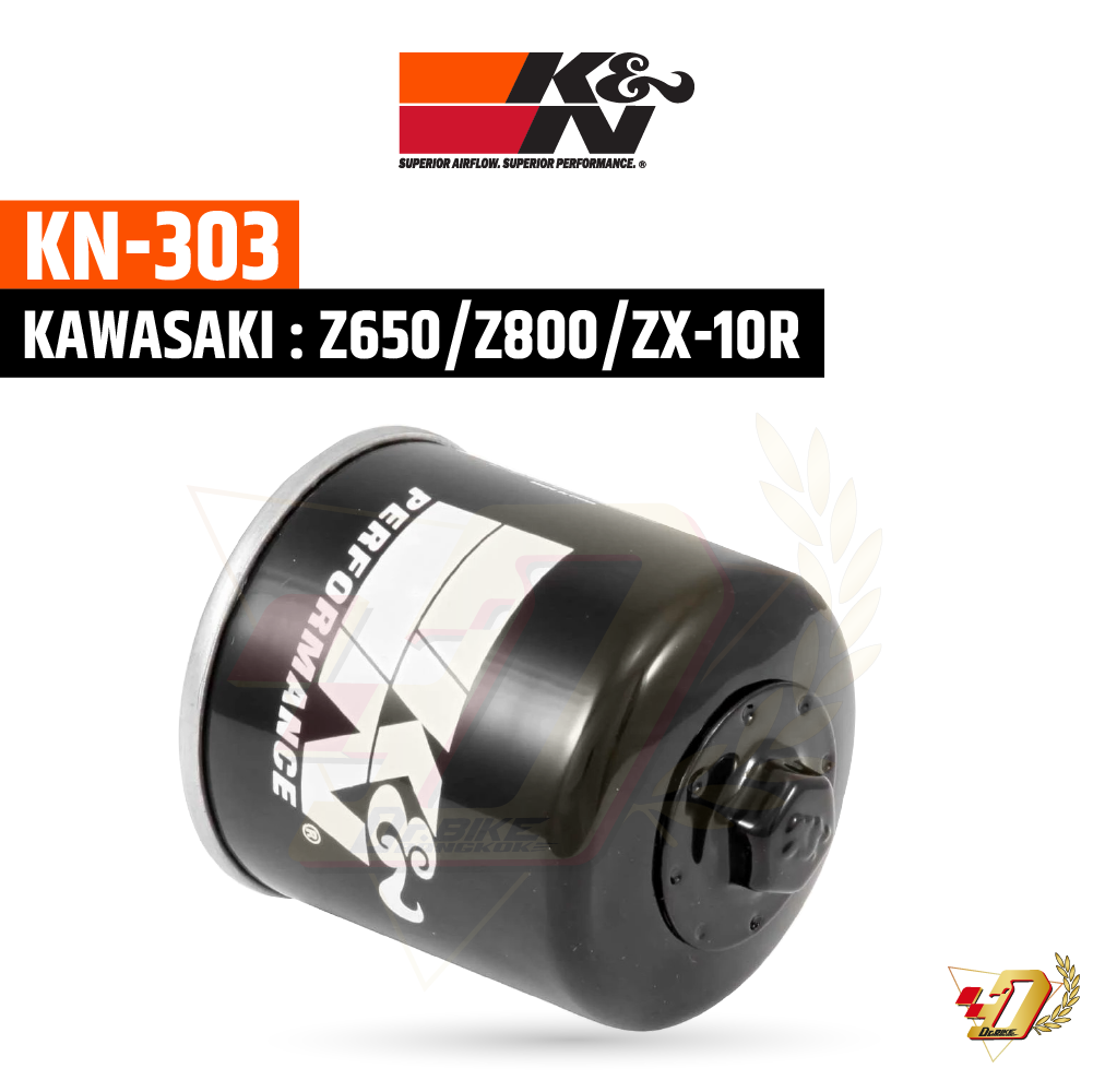 กรองน้ำมันเครื่อง K&N KN-303 สำหรับ KAWASAKI Z650/Z800/ZX10R