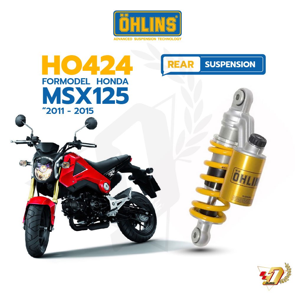 โช๊คหลัง OHLINS HO424 สำหรับ HONDA MSX125 (11-15)