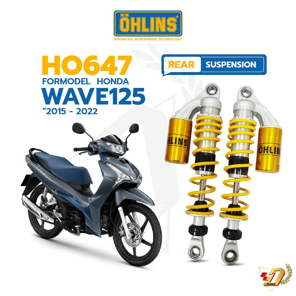 โช๊คหลัง OHLINS HO647 สำหรับ HONDA WAVE125 (15-22)