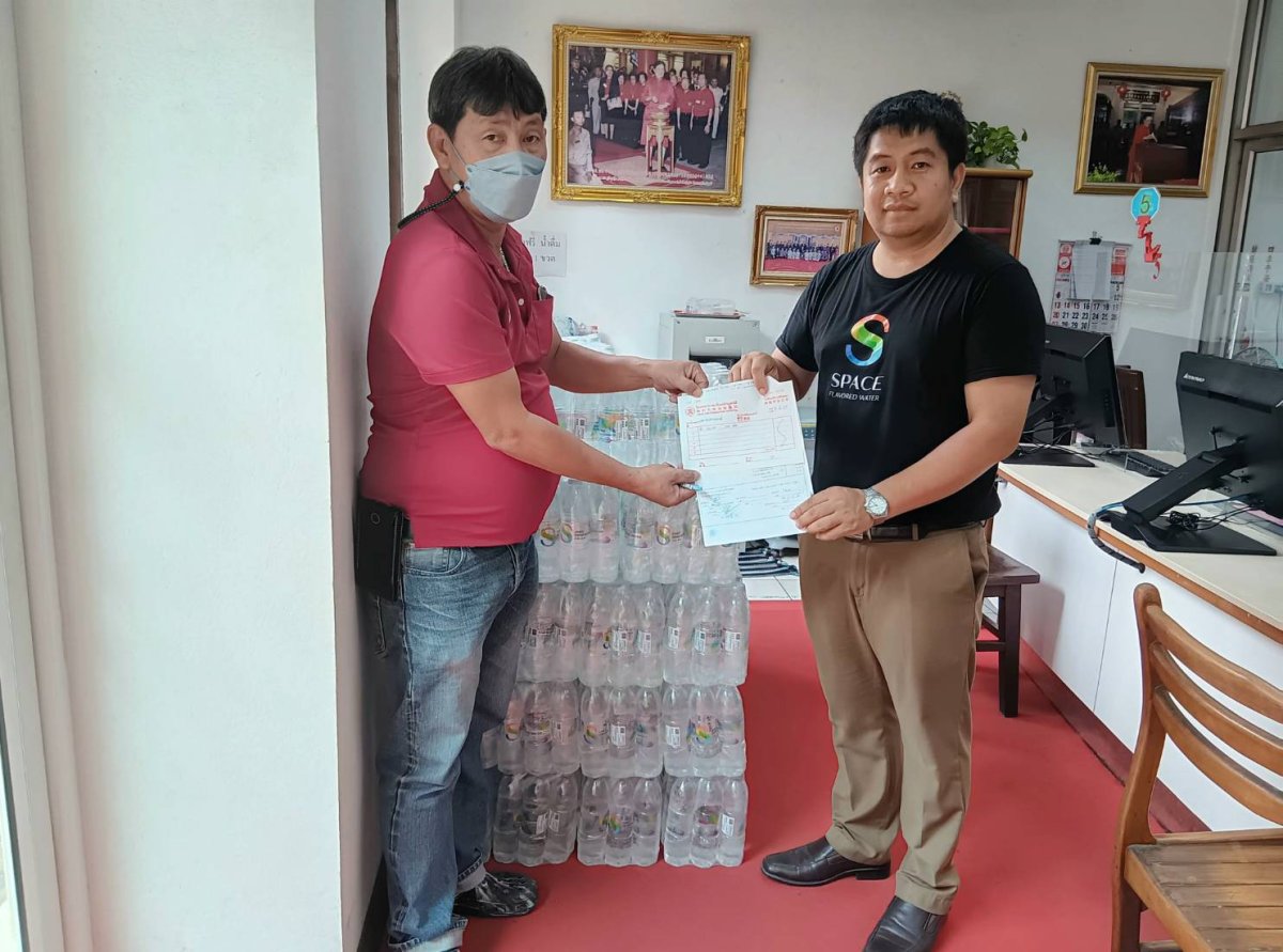 บริจาคน้ำดื่ม ประจำเดือนเมษายน 2568 รวม 600 แพ็ค