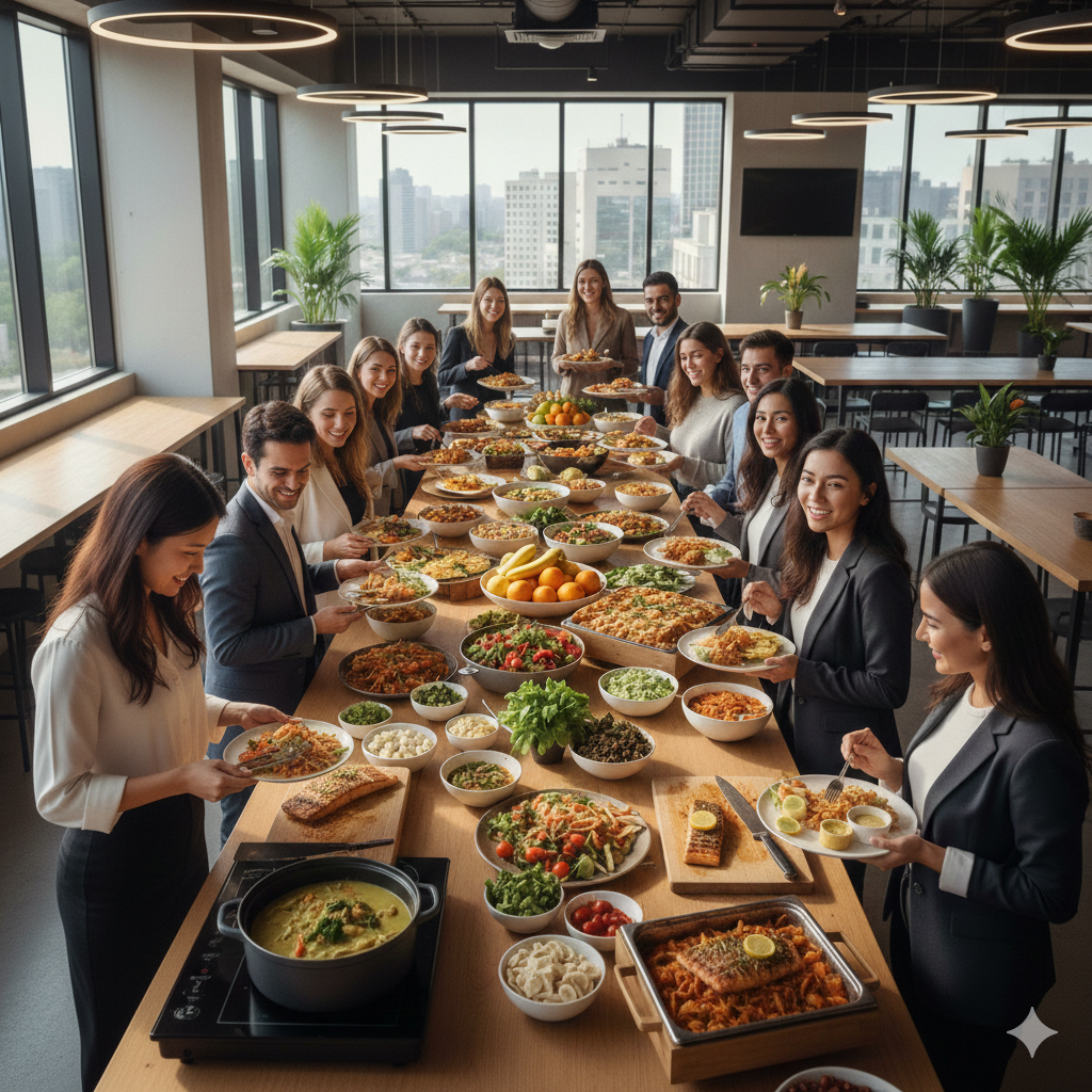 Elevate Your Workplace: Premium Daily Buffet Lunch Catering