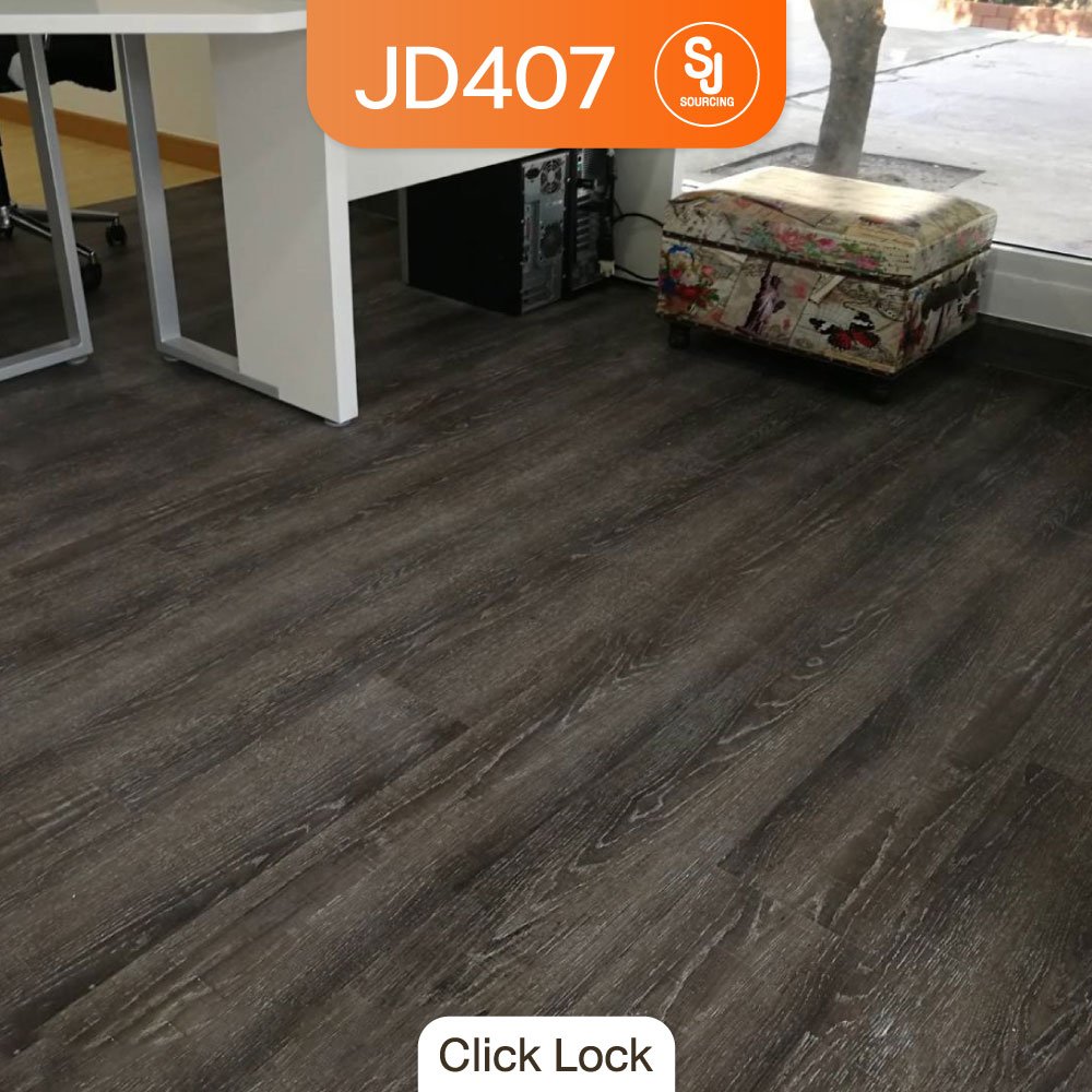 JD407 พื้นไวนิลคลิ๊กล็อค Unix | SCG สี Charcoal Oak