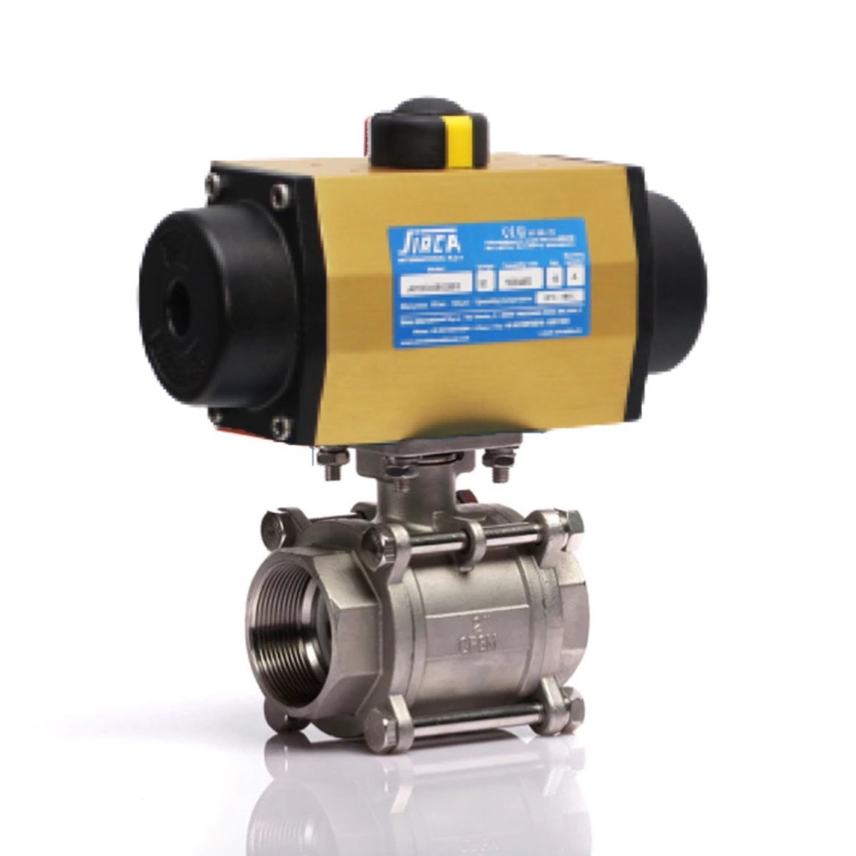 SIRCA Actuator + Ball Valve 3-PC หัวขับลมประกอบกับบอลวาล์ว ...