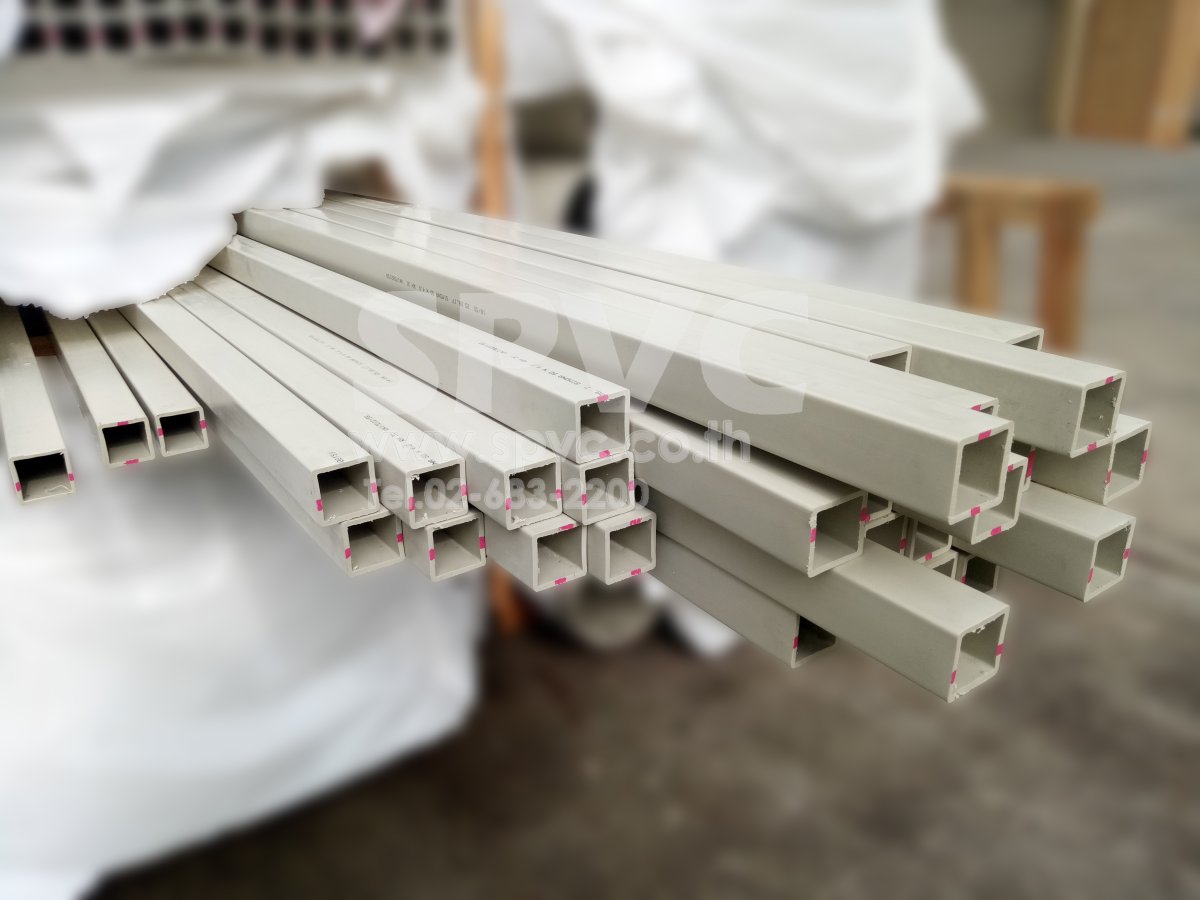 ท่อสี่เหลี่ยมพีพี (PP Square Pipe) ท่อพลาสติกสี่เหลี่ยม