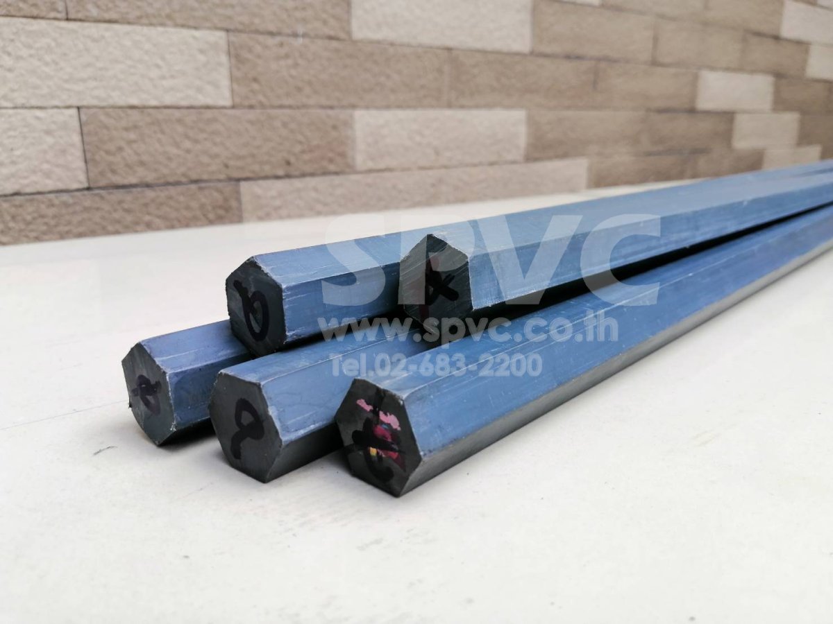 เเท่งตันพีวีซีหกเหลี่ยม (PVC Hexagon Solid Rod)