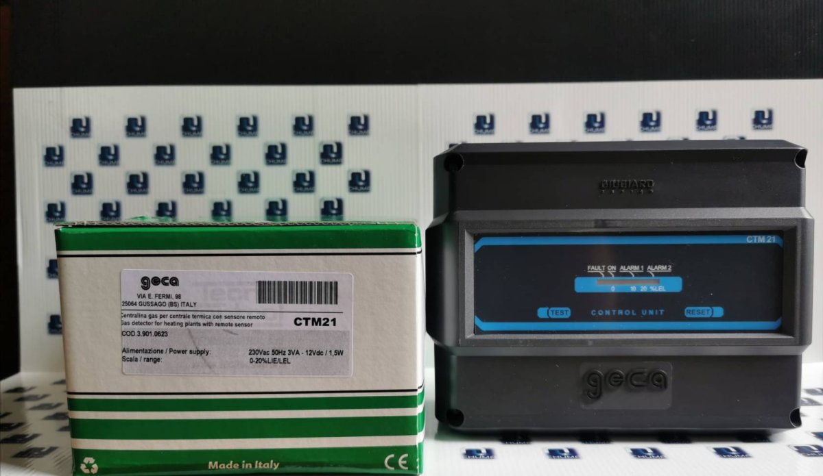 Geca,Gas control unit for heating plants with remote detector, ctm21
