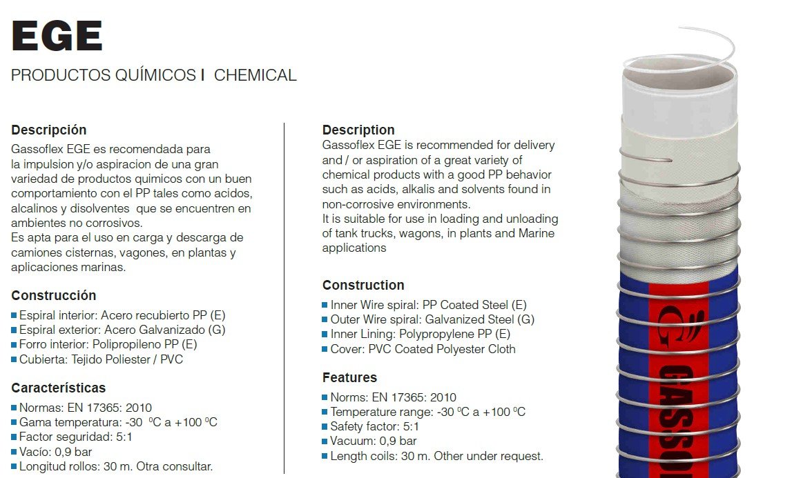 Composite Hoses and Flex, EGE, PRODUCTOS QUIMICOS I CHEMICAL