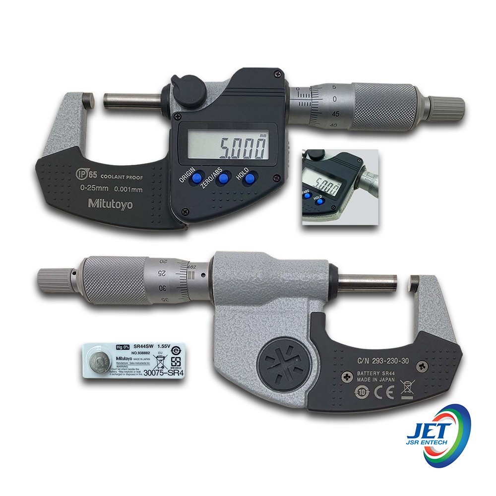 Mitutoyo ไมโครมิเตอร์ซีรีส์ 293 ซึ่งเป็นเครื่องมือวัดขนาดที่ผ่านการทดสอบมาตราฐาน IP65 - jet