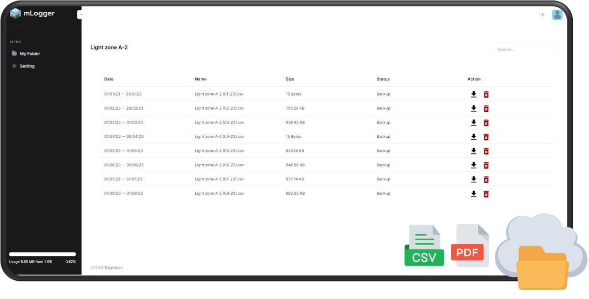 mLogger - Application - dygistech