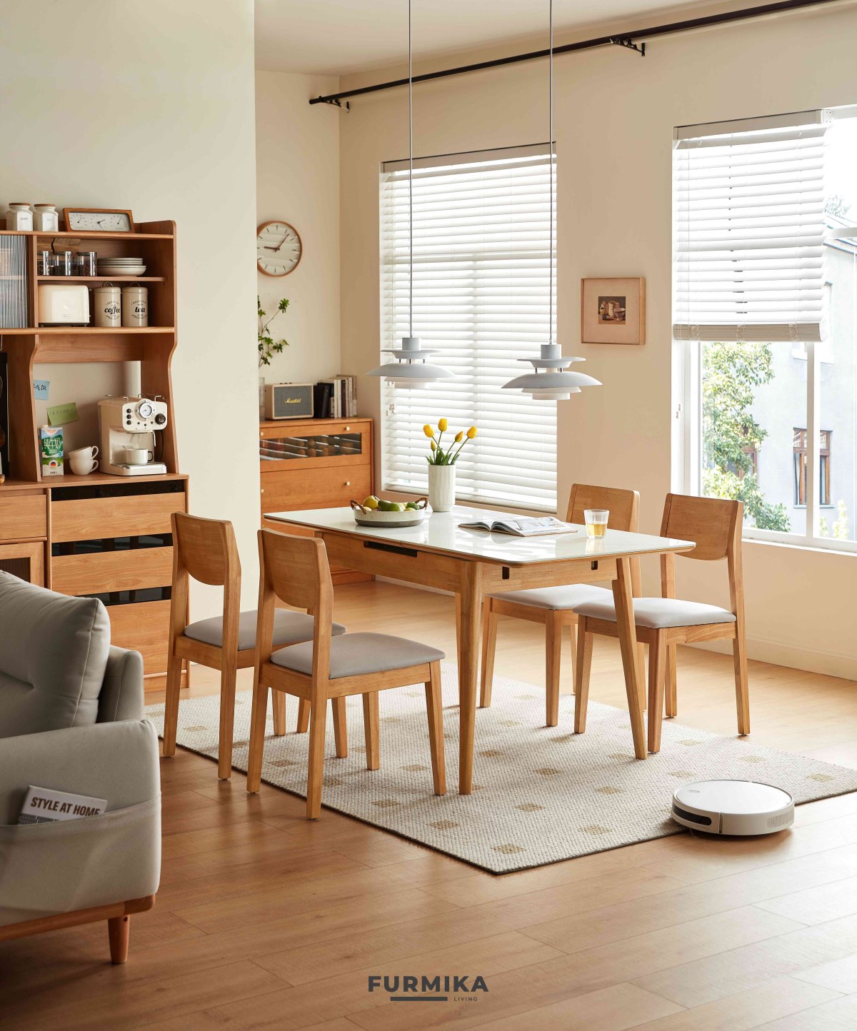 Aura Extendable Dining Table Set