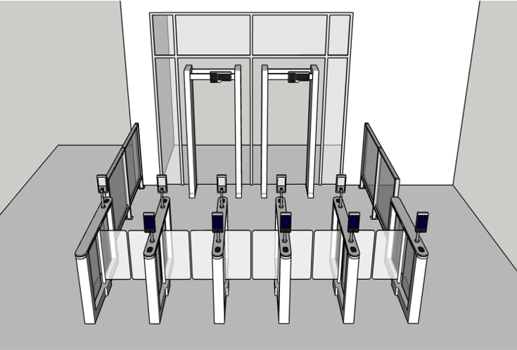 Diagram Auto Gate Model Swing Gate with Face Recognition and Metal ...