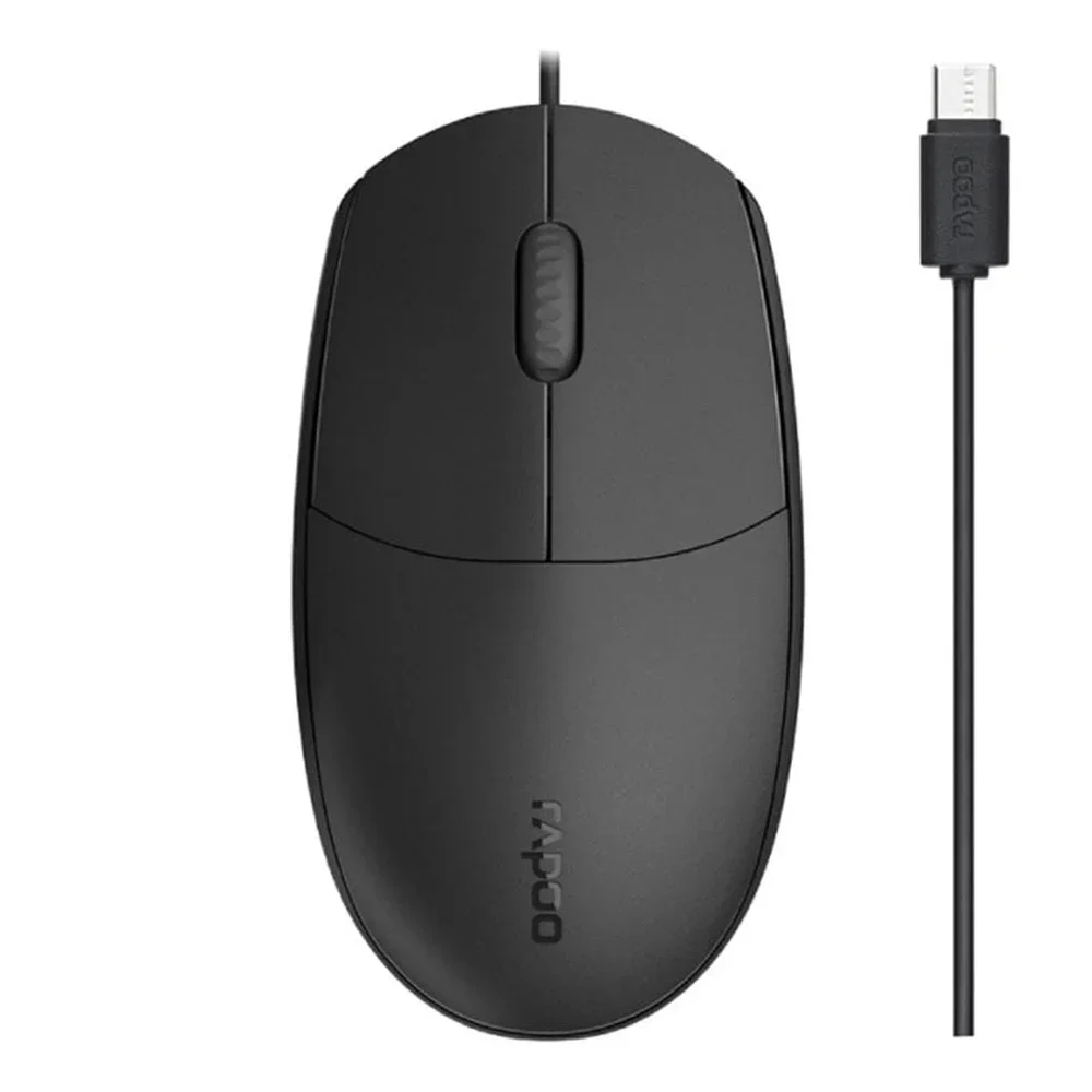 RAPOO OPTICAL MOUSE USB-C (N100C) BLACK