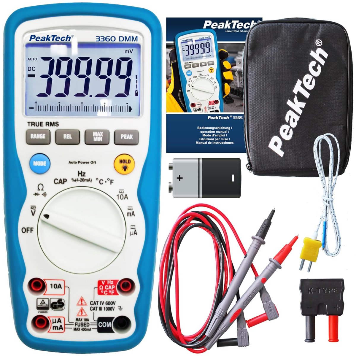 Digital multimeter 40.000 counts ~ 1000V AC / DC ~ 10A AC / DC พร้อม ...