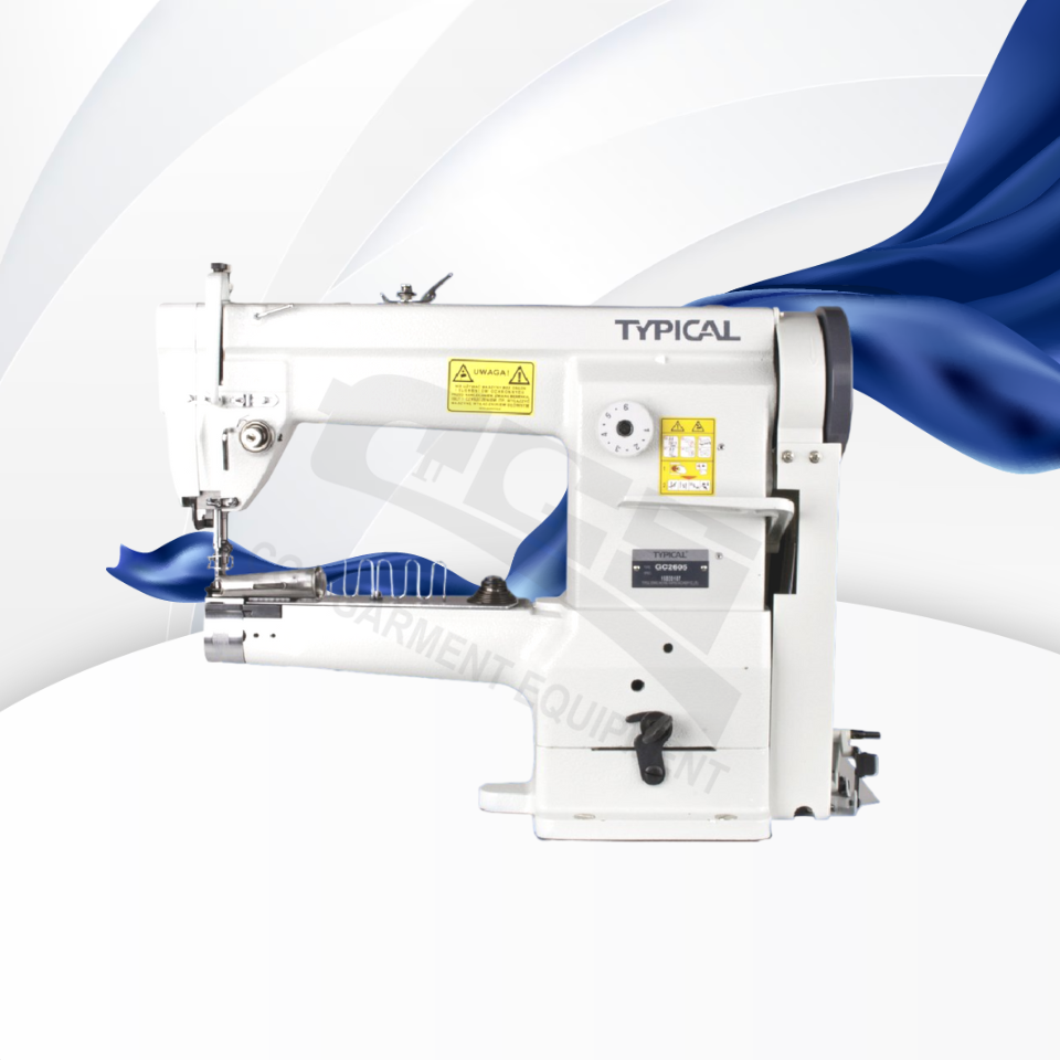 TYPICAL จักรกุ๊นกระบอกนอนเข็มเดี่ยว กะโหลกใหญ่ ตีนตะกุย อุตสาหกรรม รุ่น ...