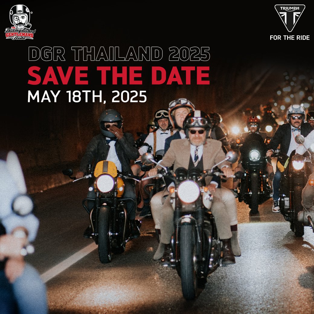 Save the Date! ไทรอัมพ์ มอเตอร์ไซเคิลส์ ชวนเหล่าสุภาพบุรุษมาร่วมเป็นส่วนหนึ่งของ Team Triumph ...
