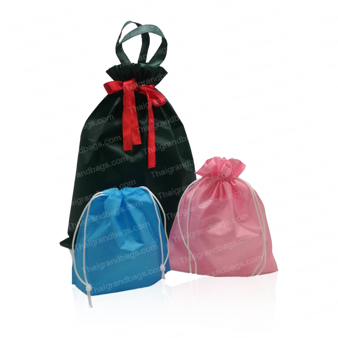 Drawstring Bag with folded bottom - thaigrandbags