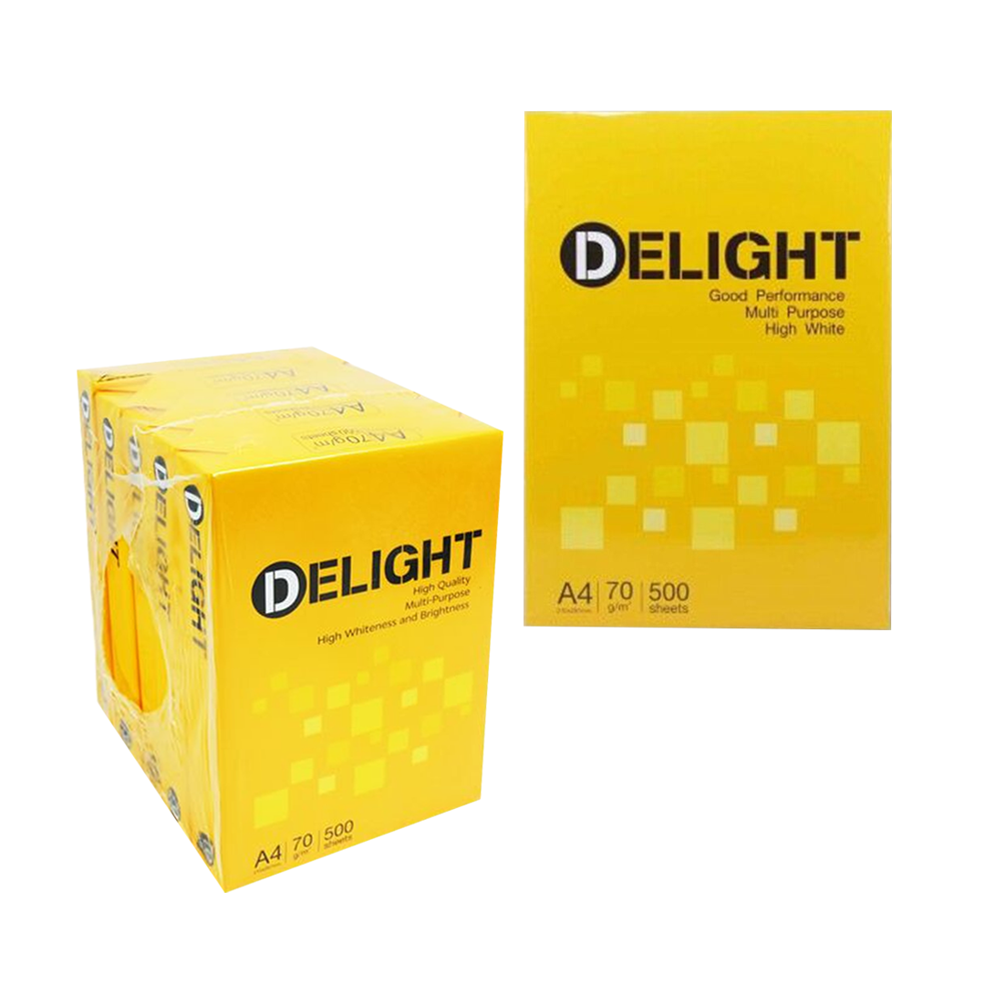 กระดาษถ่ายเอกสาร DELIGHT A4 70G/500 - xn--1999-9dolv9l6ch4i6dwa7jf9j