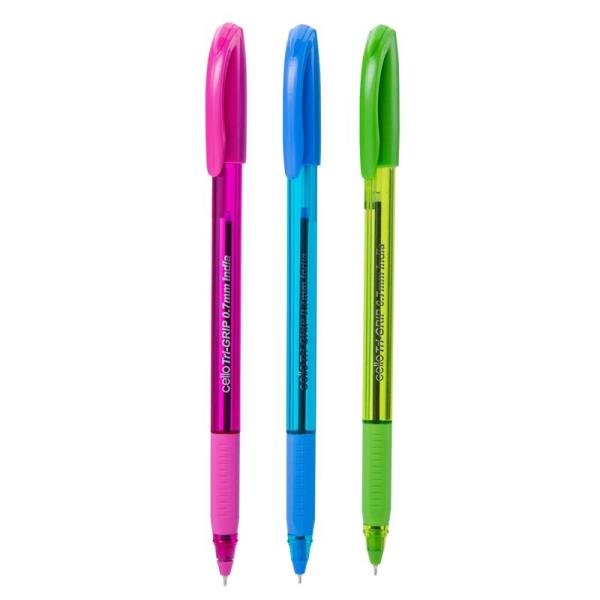 ปากกาลูกลื่น CELLO 0.7 mm. รุ่น Tri-Grip สีน้ำเงิน ด้ามคละสี - xn--1999 ...