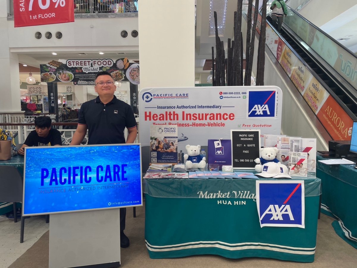 Our Health Insurance booth at the Market Village Hua-Hin