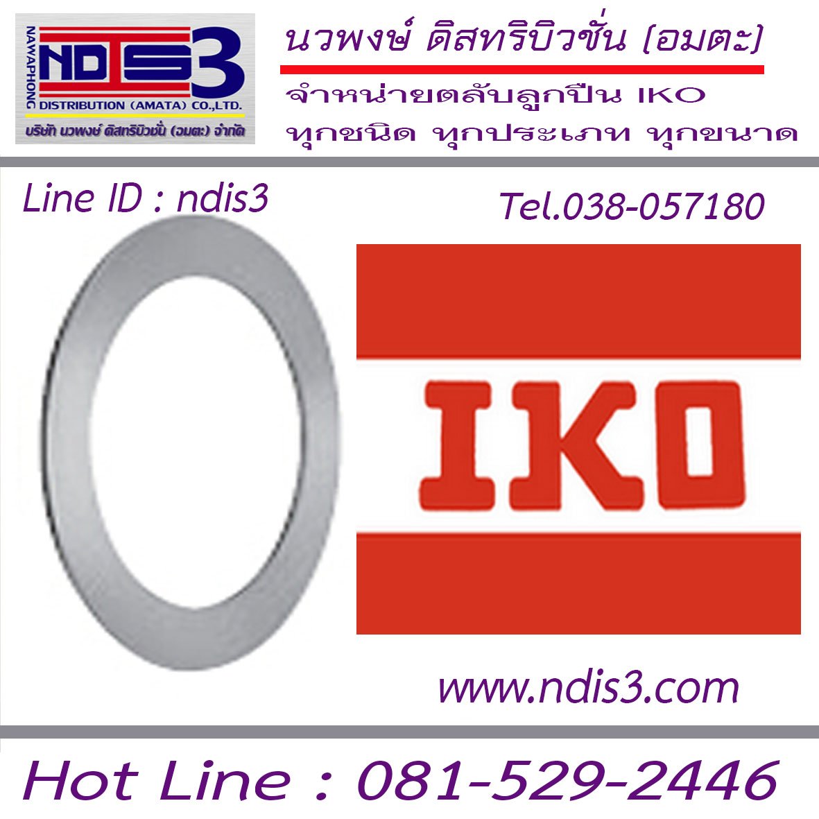 ตลับลูกปืน IKO AS 1730 - ndis3