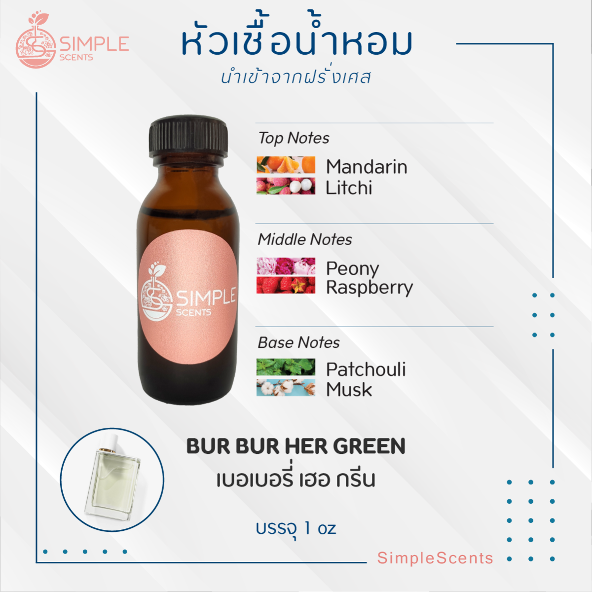 BUR BUR HER GREEN / เบอเบอรี่ เฮอ กรีน - simplescentsdiy