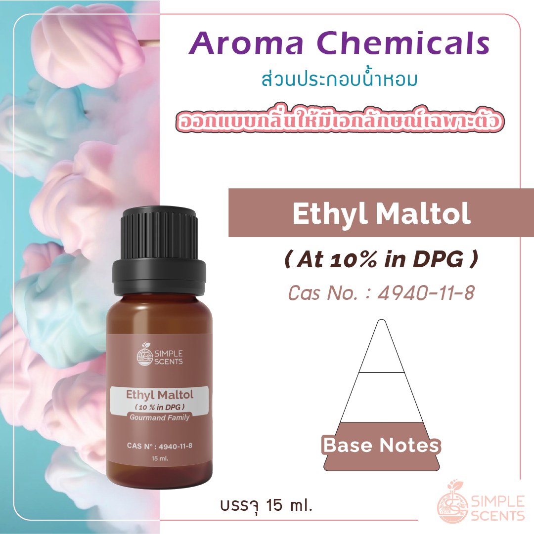 Aroma Chemicals : Ethyl Maltol 10% in DPG 15 ml - simplescentsdiy