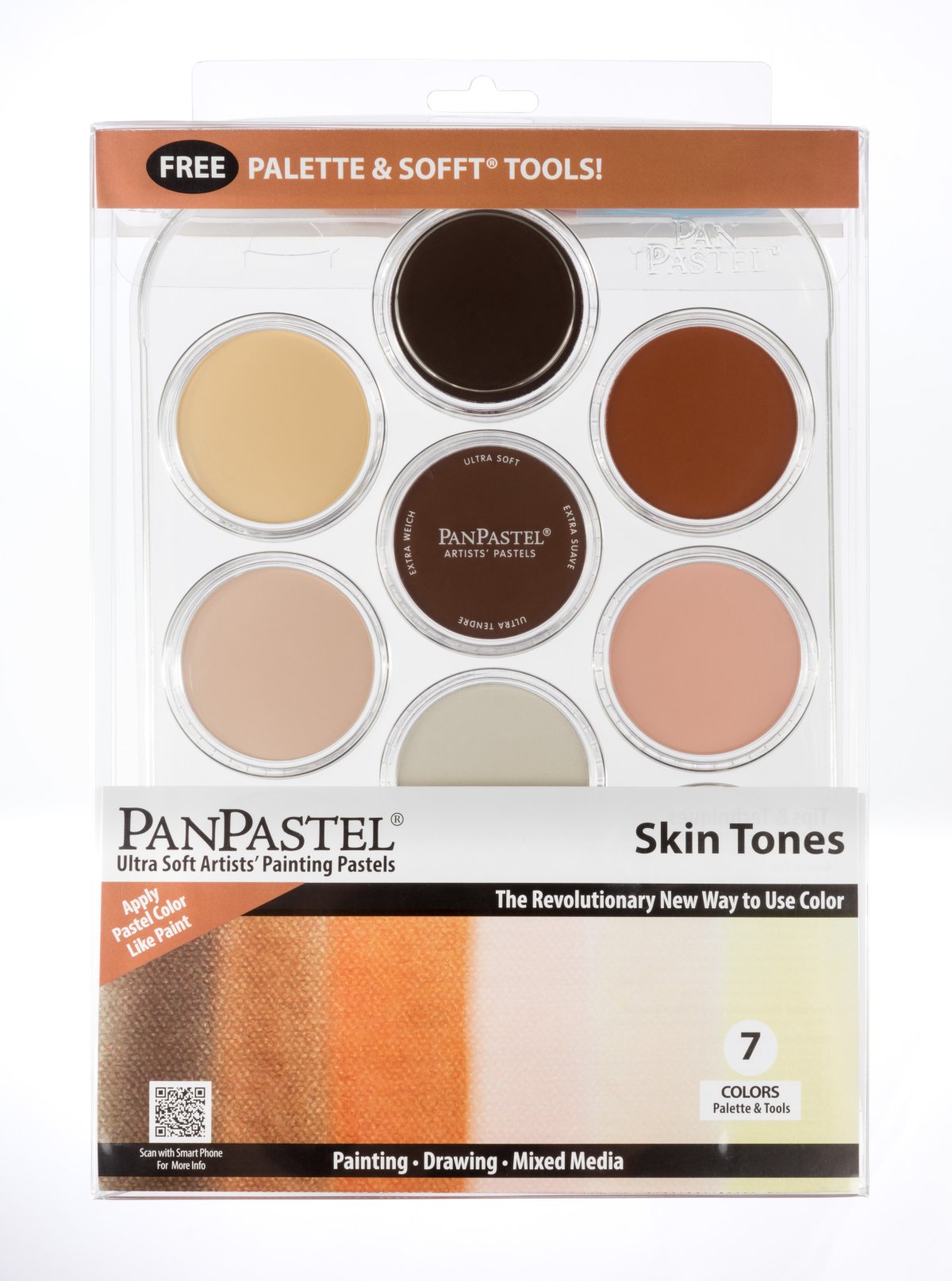 Pan Pastel : Skin Tones Set 7 colors / Golden Acrylics Color 9 ml