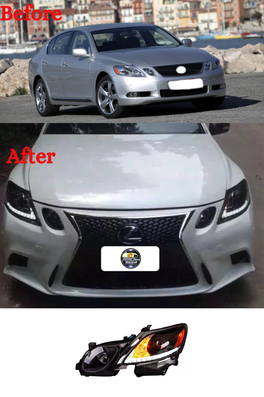 ไฟหน้าไนกี้ สำหรับ Lexus GS300 ปี 2005 - 2011 GS F sport - farajoesport