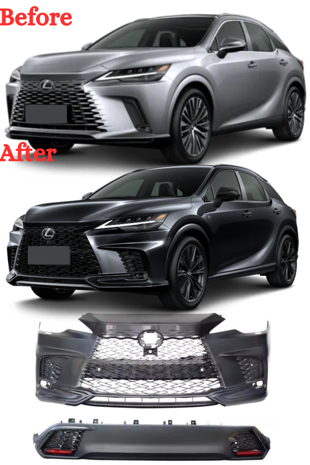 ชุดบอดี้รถสำหรับ Lexus RX RX350h RX450h 2023 202 4อัพเกรด RX500h ...
