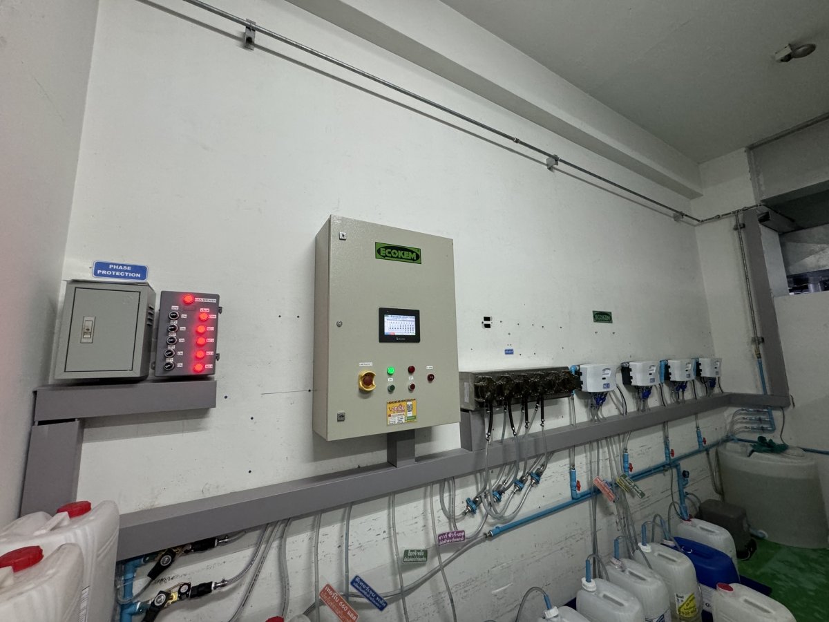 Automatic Laundry Chemical Dispensing System Installation