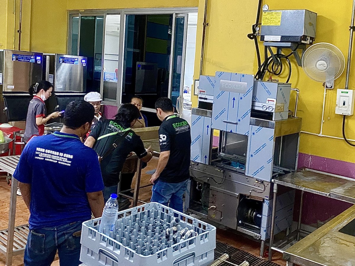 Dishwasher with Automatic Chemical Dispensing System Installation